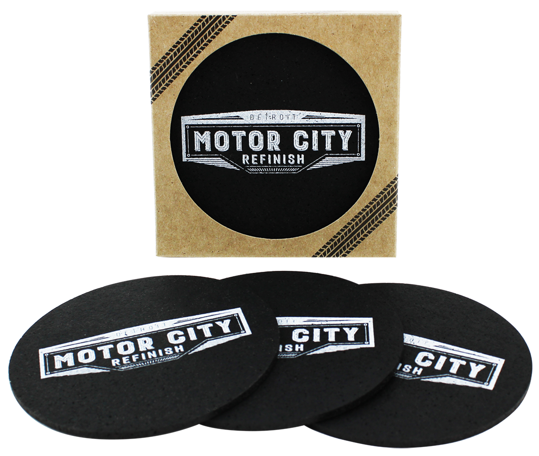 Rubber Tire Coasters - Motor City Refinish